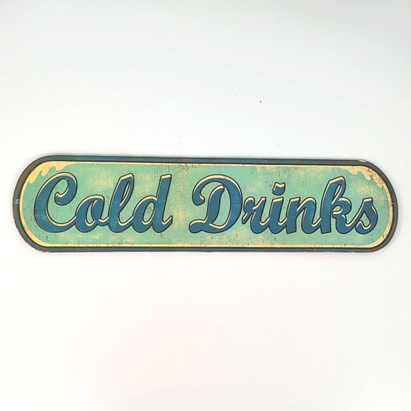 Open Road Brands | Party Supplies | Cold Drinks Metal Party Sign | Poshmark